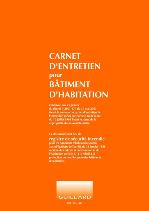 Carnet d entretien registre de securite pour copropriete | | Source : www.guillard-publications.com